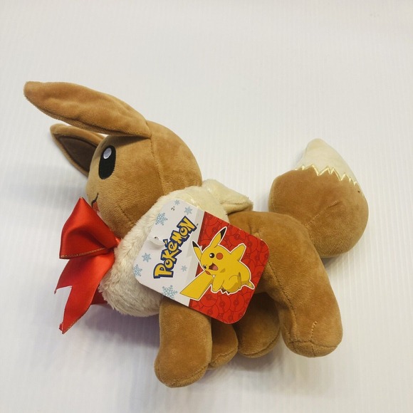 Pokemon | Toys | Pokemon Eevee With Holiday Red Bow 8 Inch Plush ...